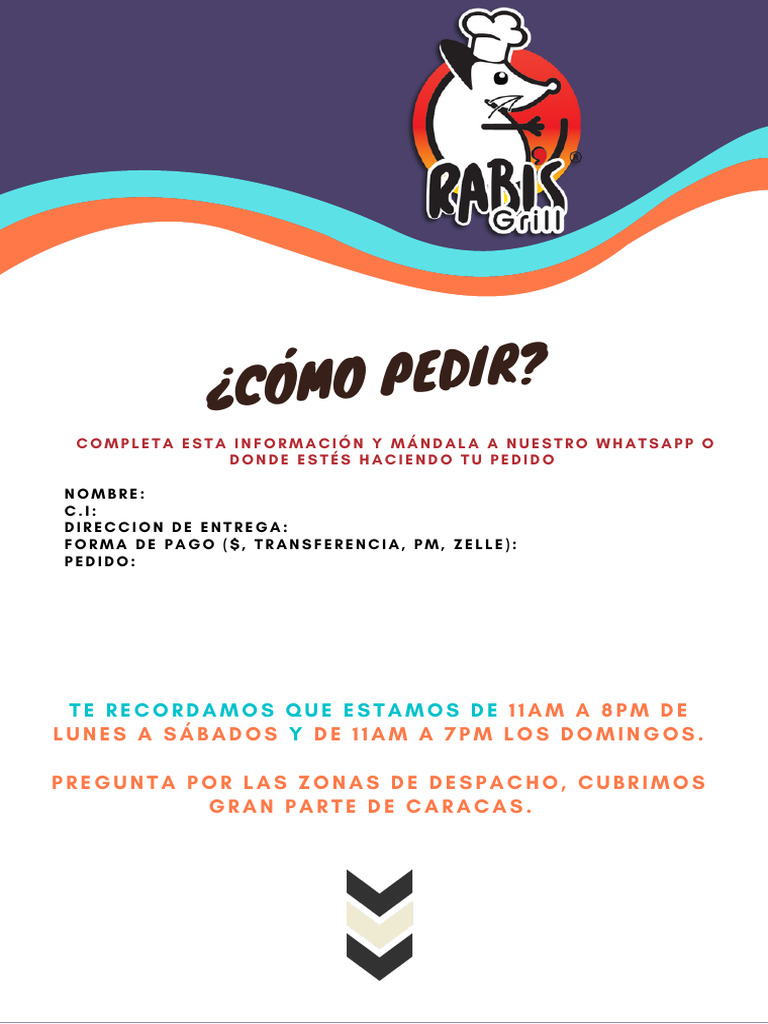 Rabi's Grill Menu | PDF | Salsa | Cocina europea