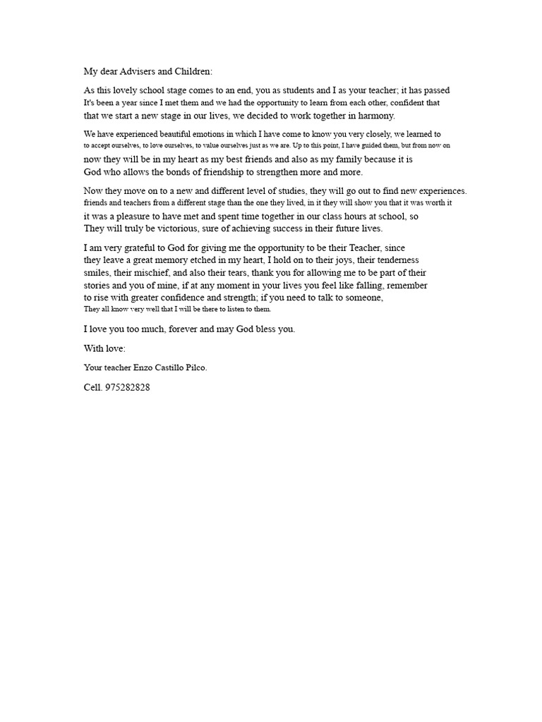 Message For Yearbook | PDF