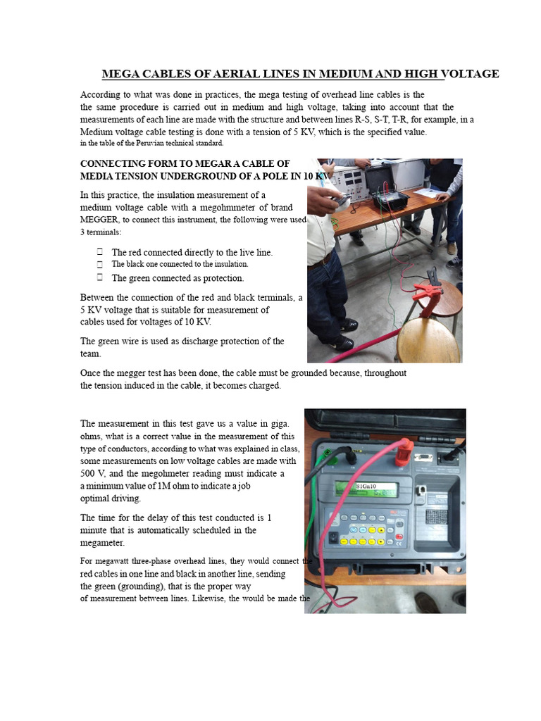 Mega Cables of Aerial Lines in Medium and High Voltage | PDF | Voltage ...