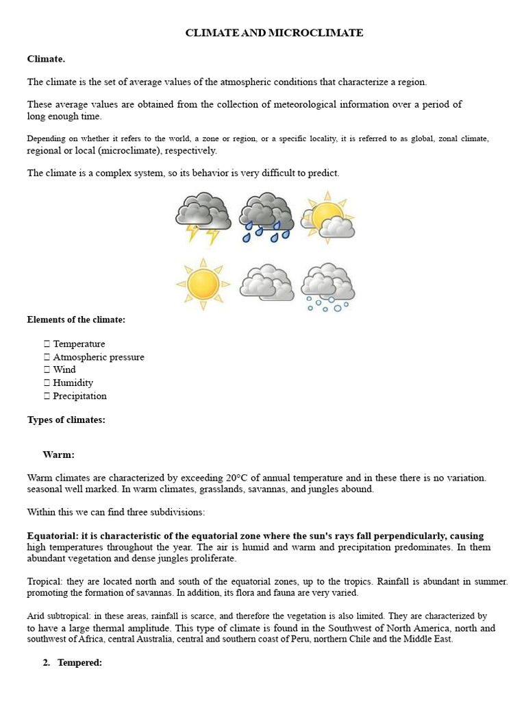 Understanding Climate and Microclimate | PDF | Climate | Temperate Climate