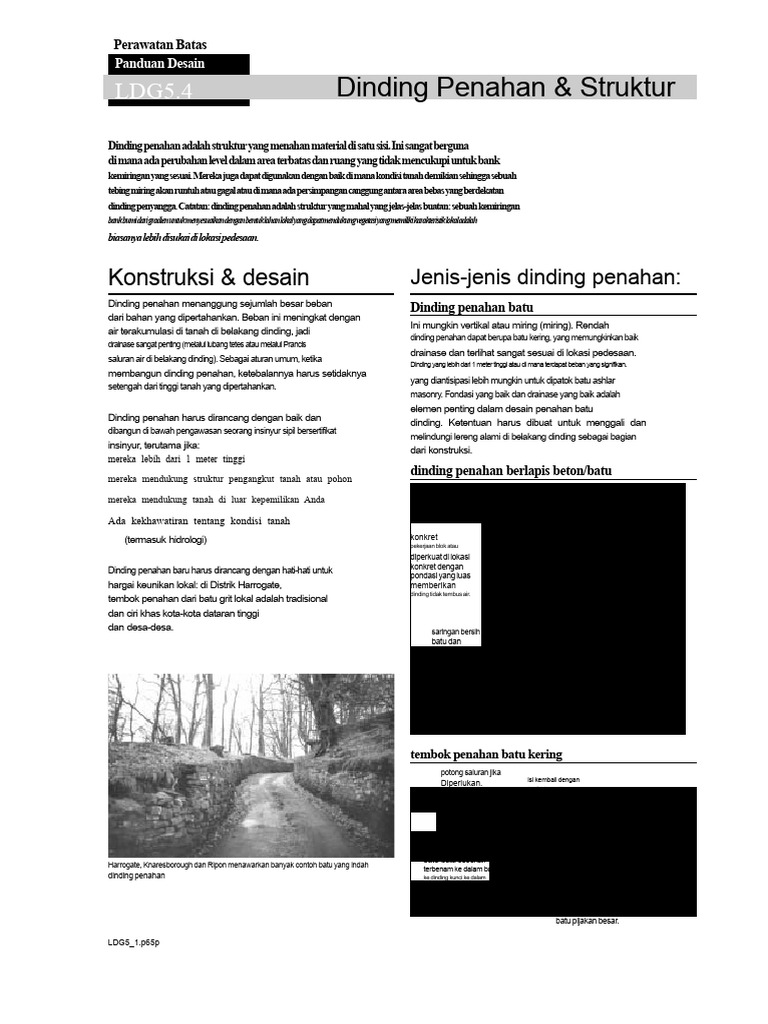 Panduan Desain Dinding Penahan Efektif | PDF
