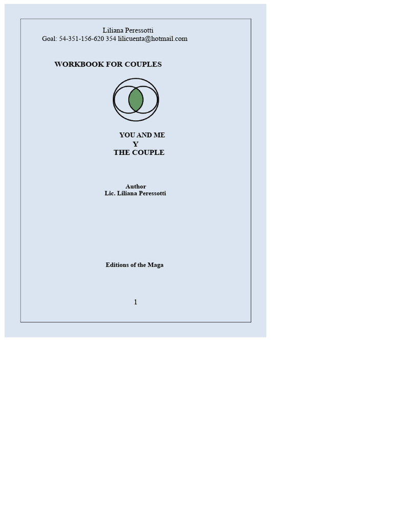 Couples Workbook for Relationship Growth | PDF | Thought | Behavioural ...