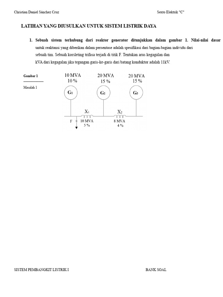 Latihan Sistem Tenaga Listrik | PDF