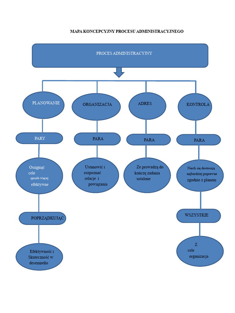 Mapa Koncepcyjny Procesu Administracyjnego | PDF