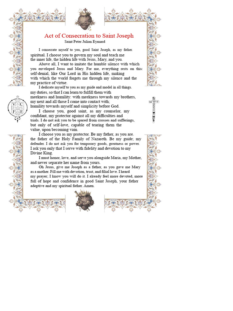 Act of Consecration To Saint Joseph | PDF