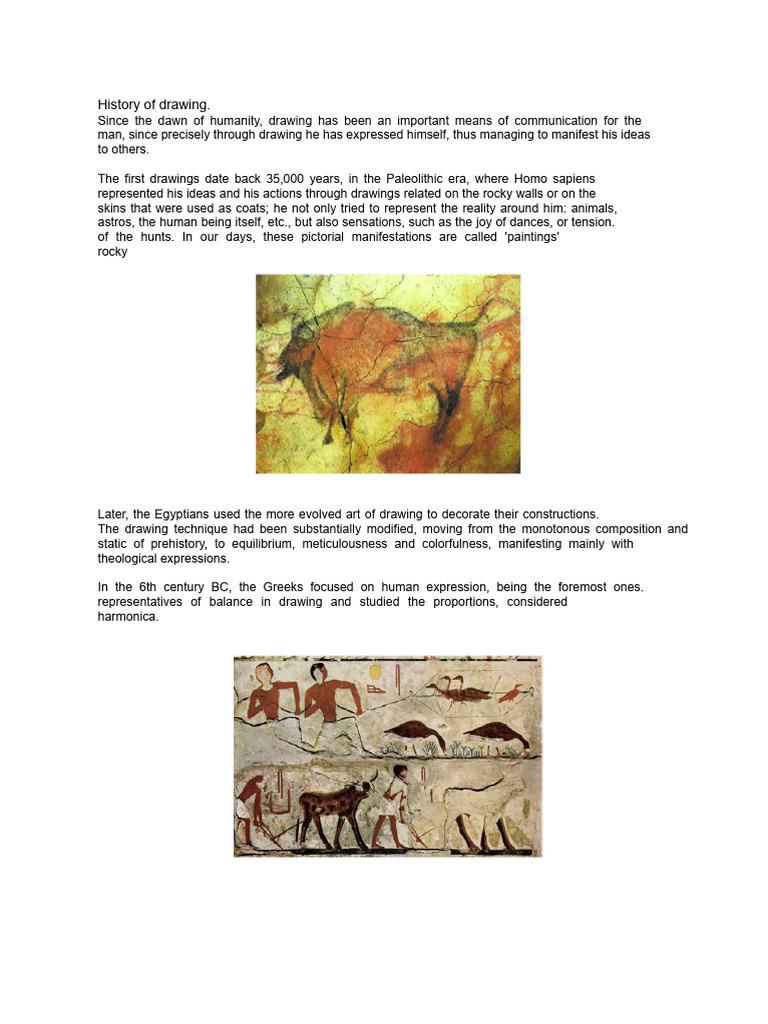 Timeline of Drawing | PDF | Paintings | The Arts