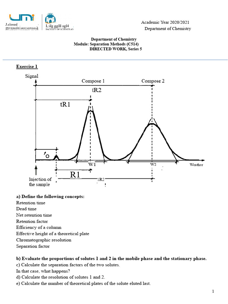 C514 TD Series 5 CORRECTION - 2020-2021 | PDF | Chromatography ...