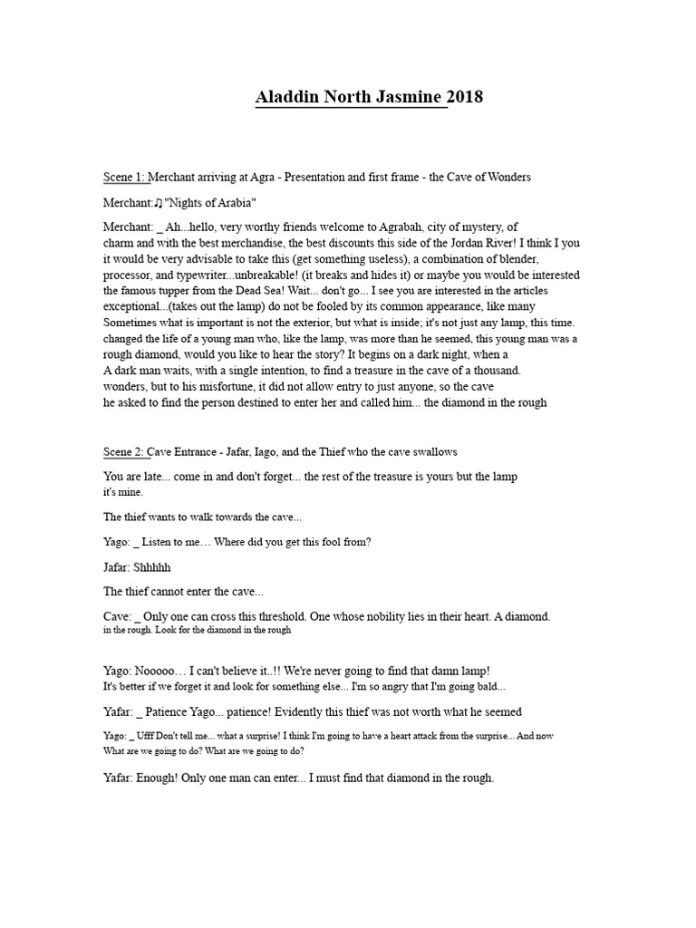 Aladdin Script | PDF
