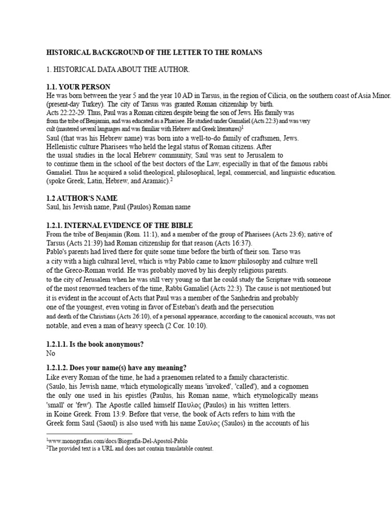 The Letter To The Romans Complete | PDF | Paul The Apostle | Epistle To ...