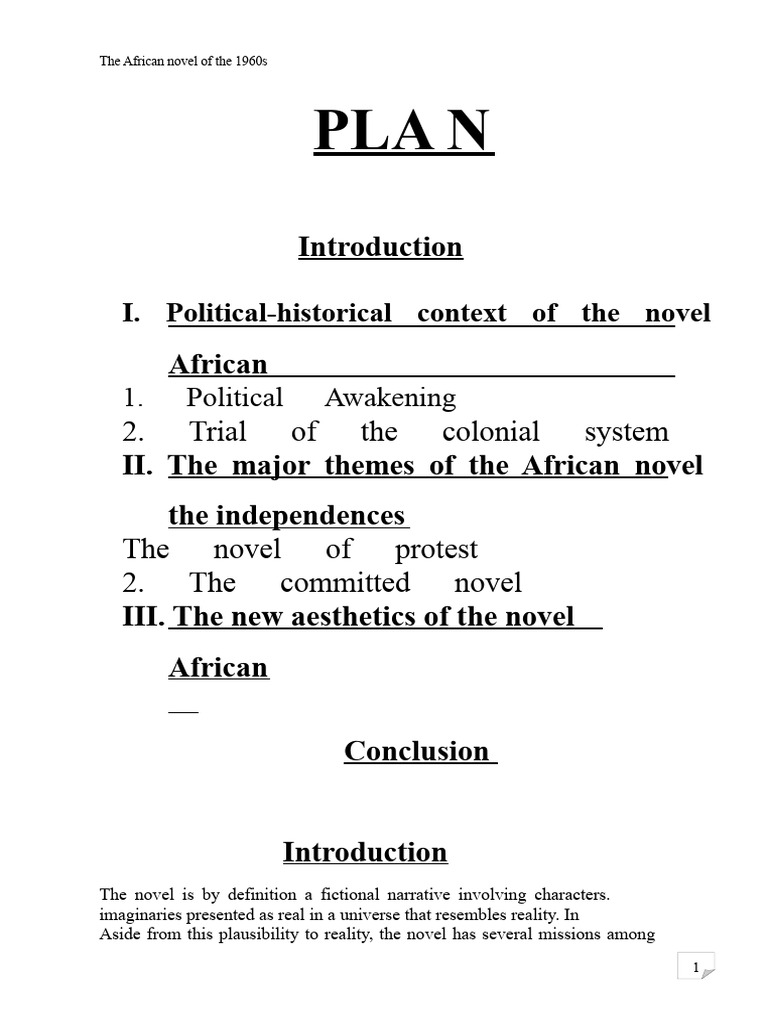 2 - The African Novel of The 1960s | PDF | Novels | Narrative