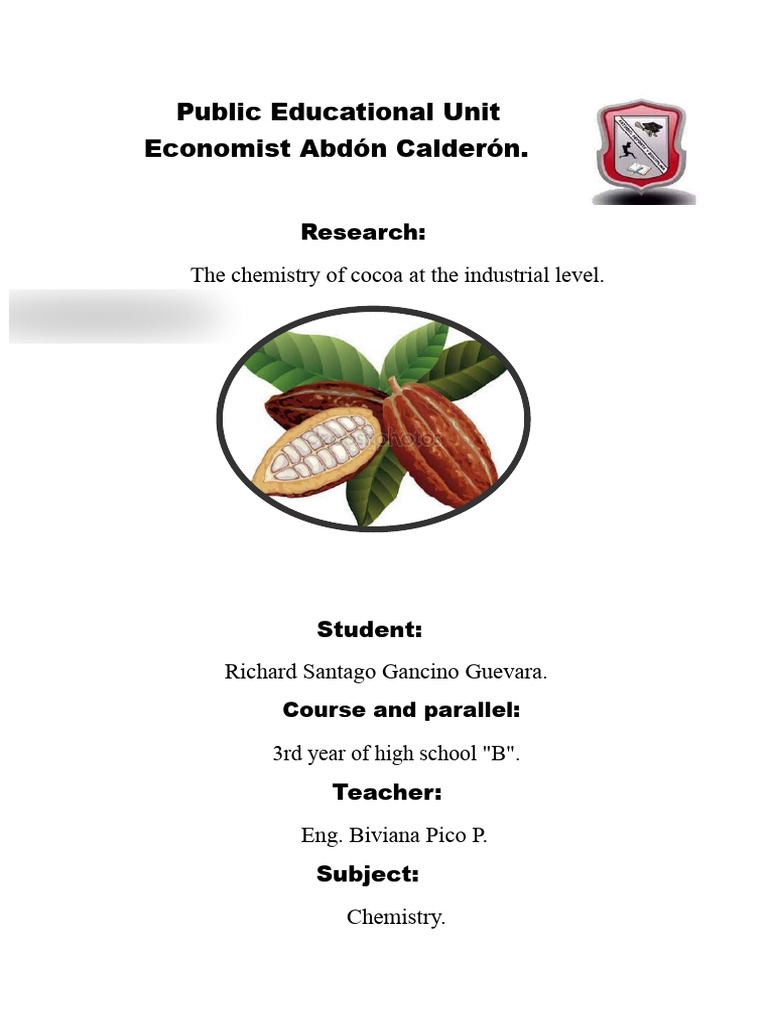 Chemistry of Cocoa: Market Insights | PDF | Cocoa Bean | Chocolate