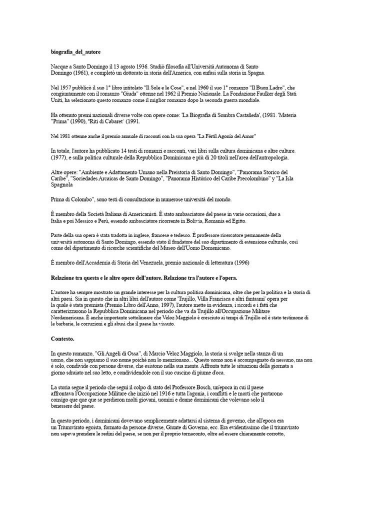 Le Angeles Di Ossa | PDF