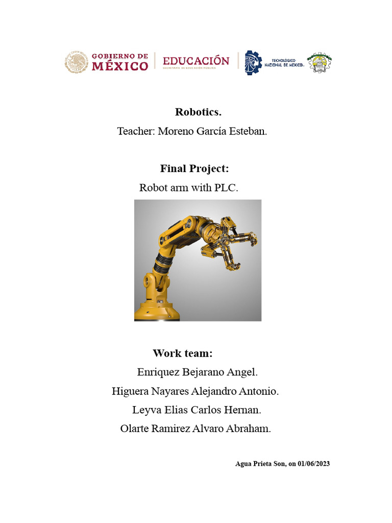 Final Project Robotic Arm | PDF | Programmable Logic Controller ...