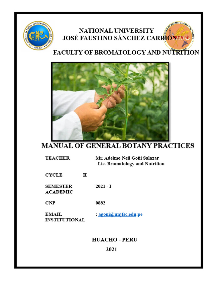 General Botany Practices Manual | PDF | Leaf | Organisms