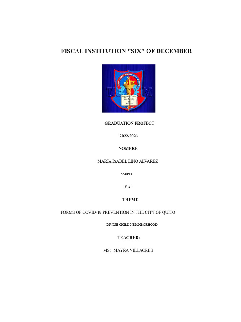 High School Graduation Project | PDF | Mental Health | Influenza