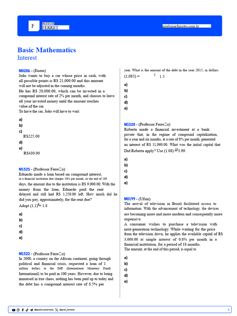 Understanding Compound Interest Scenarios | PDF | Interest | Compound ...