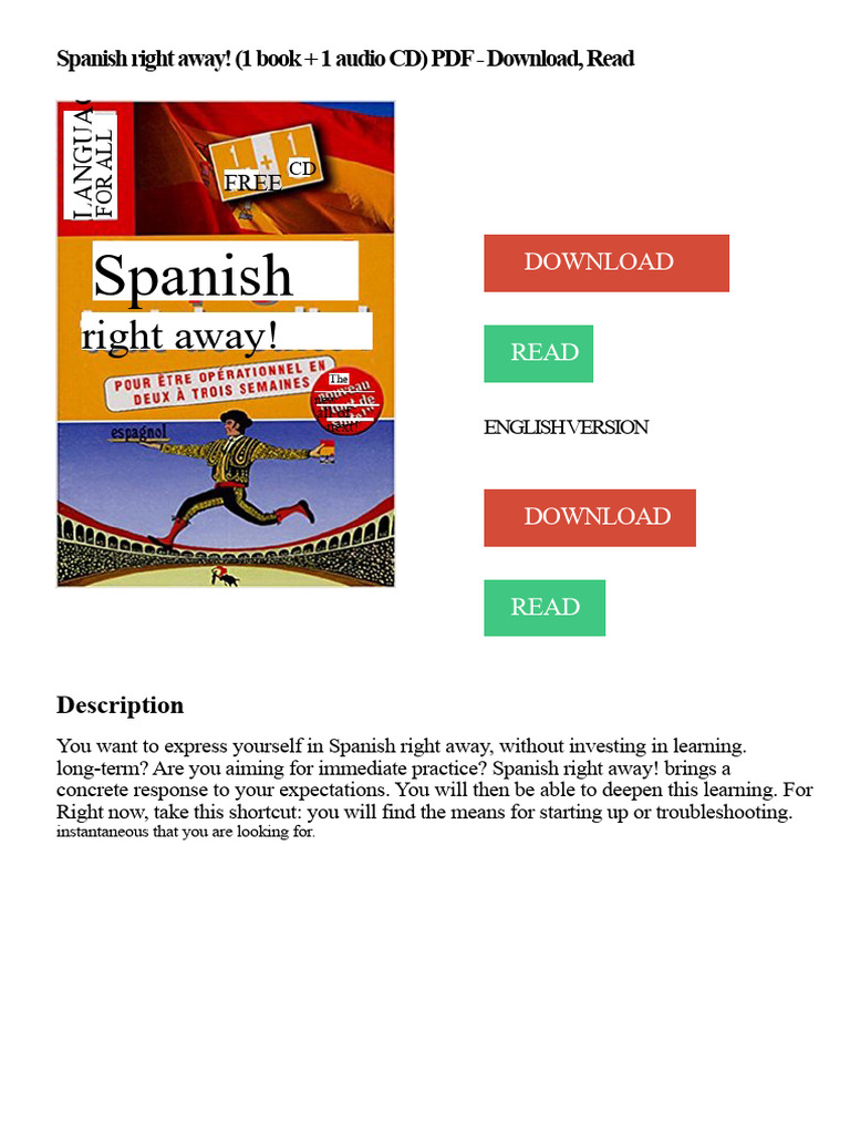 Learn Spanish Fast: Book + Audio CD | PDF | Compact Disc | Books