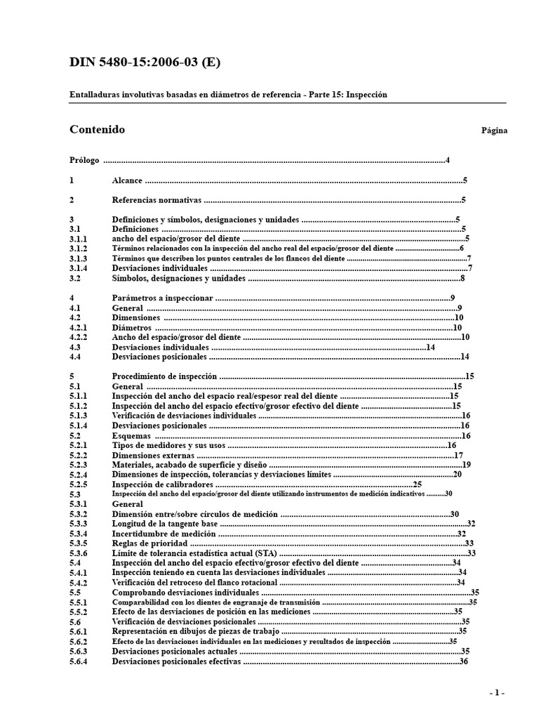Inspección de entalladuras involutivas DIN 5480 | PDF | Medición