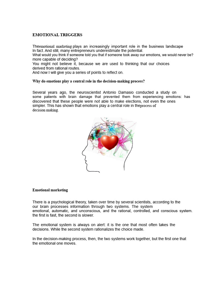 Key Emotional Triggers in Marketing | PDF | Emotions | Experience