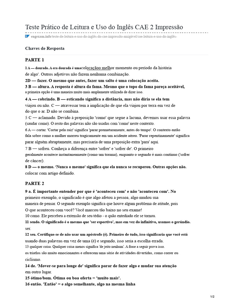 Engexam - info-CAE Leitura e Uso Do Inglês Teste Prático 2 Imprimível-3 ...