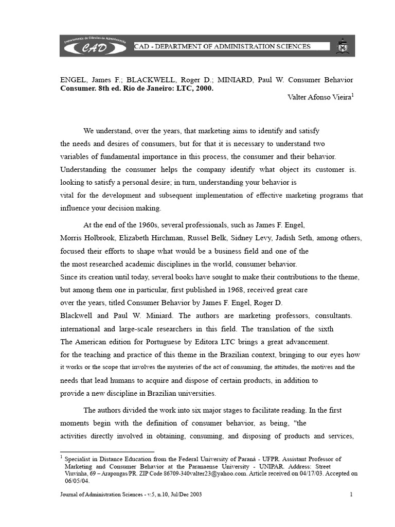 Engel, James F. Blackwell, Roger D. Miniard, Paul - Cad | PDF ...