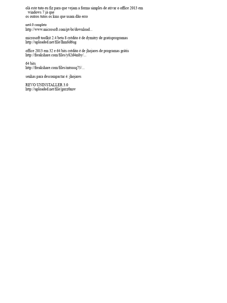 Ativação Simples do Office 2013 | PDF
