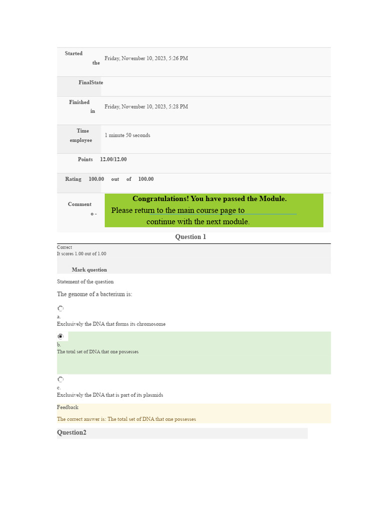 Bacterial Genome Sequencing Module Results | PDF | Dna Sequencing | Plasmid