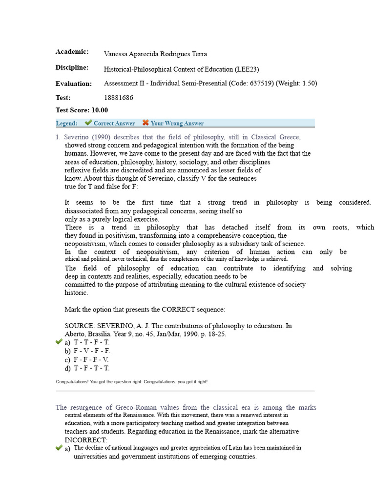 Test 2 | PDF | Philosophy Of Education | John Dewey