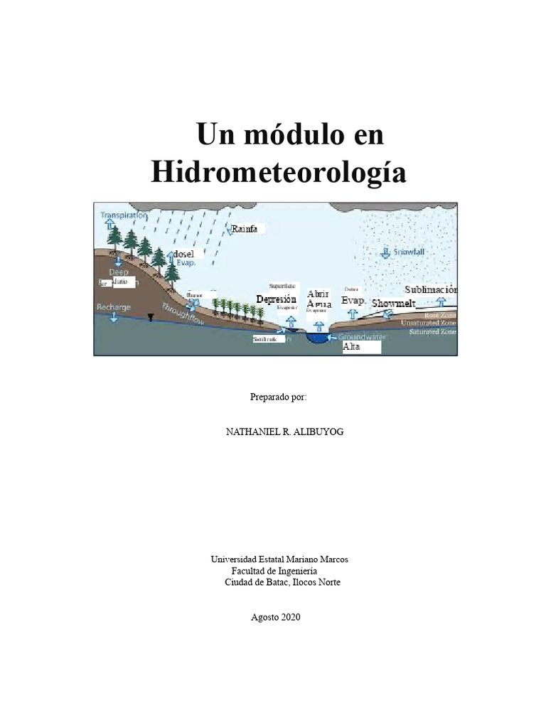 Módulo 1 - Introducción A La Hidrometeorología | PDF | Vapor de agua | Hidrología