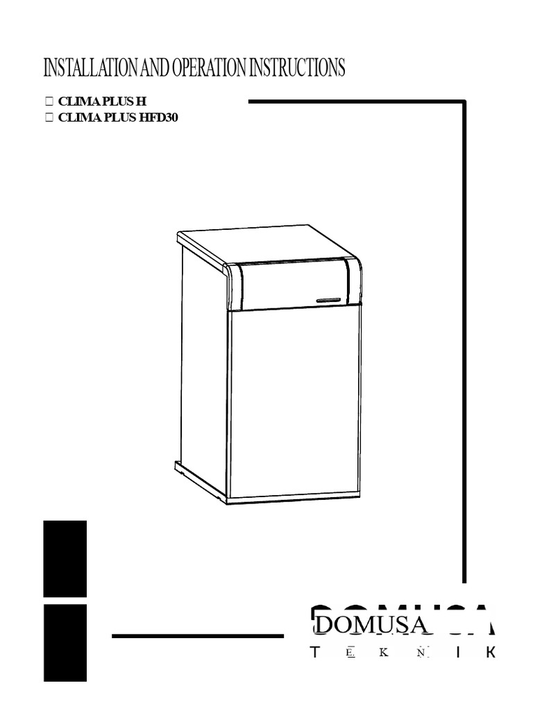 Domusa Clima Plus H Installation | PDF | Thermostat | Water Heating