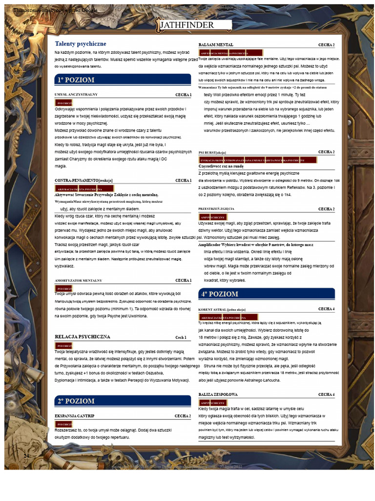 Pathfinder 2e - Ciemne Archiwa Archetypy | PDF