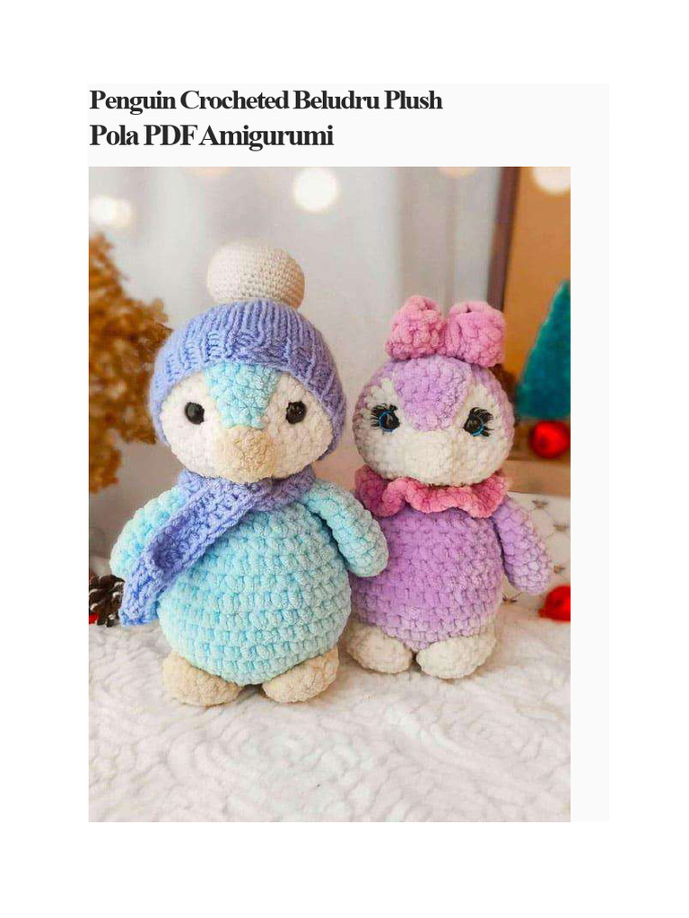 Pola Amigurumi Penguin Beludru | PDF