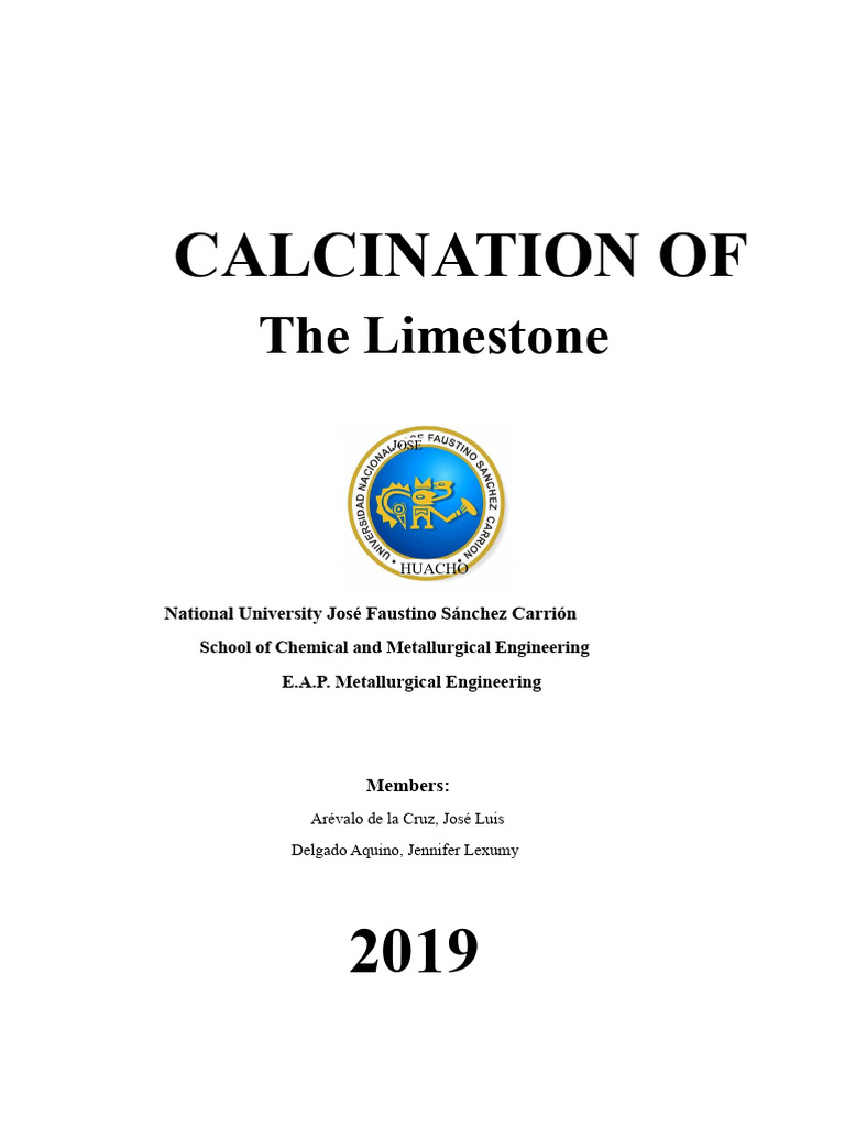 Calcination of Limestone | PDF | Enthalpy | Chemical Equilibrium