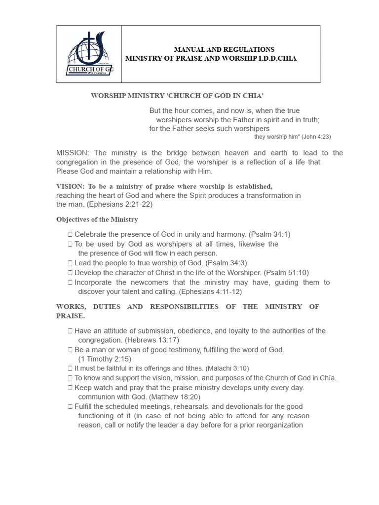 Ministry of Praise | PDF | God | Worship