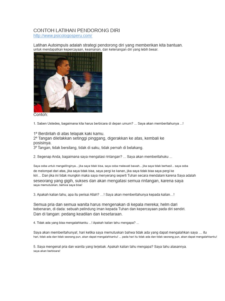 Contoh Latihan Diri Sendiri | PDF