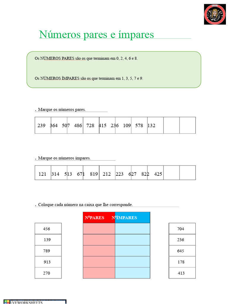 Pares e Ímpares | PDF