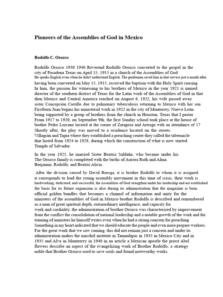 Pioneering Mexican Research | PDF | Pentecostalism | Protestant ...
