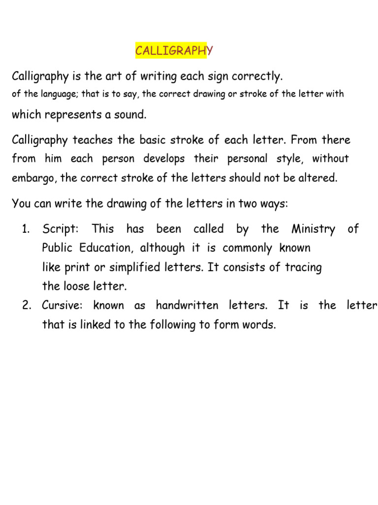 CALLIGRAPHY | PDF | Adolescence | Linguistics