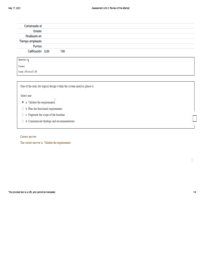 Assessment Unit 3 - Review of The Attempt | PDF | System | Information