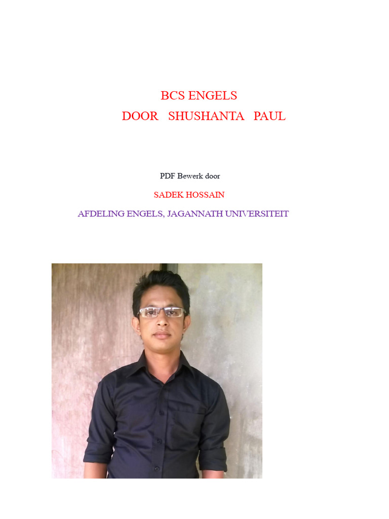 Bcs Voorlopige Engels Door Shushanta Paul Volledige en Definitieve ...