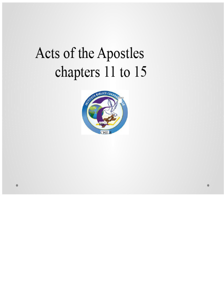 Acts of The Apostles Chapters 11 To 15 | PDF | Paul The Apostle | Acts ...