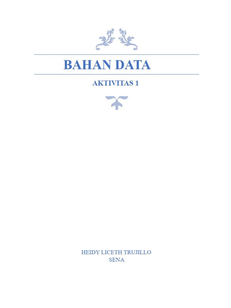 Aktivitas 1 Dasar-Dasar Database Dan Sistem Manajemen | PDF