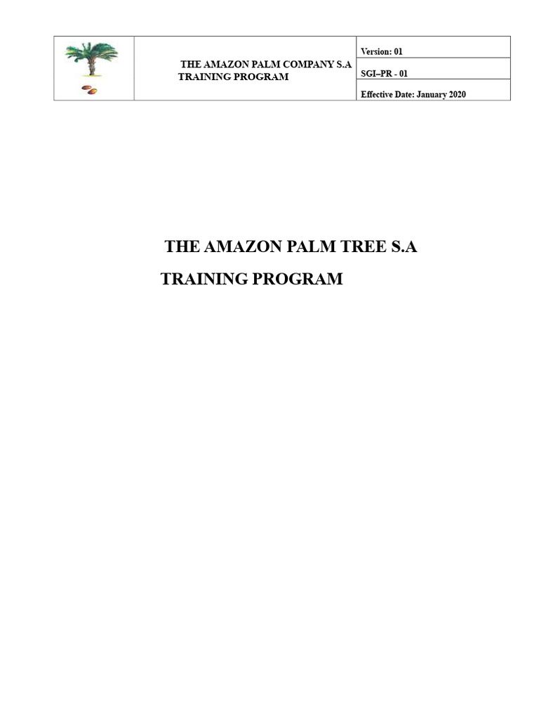 Example - Training Program | PDF | Evaluation | Knowledge