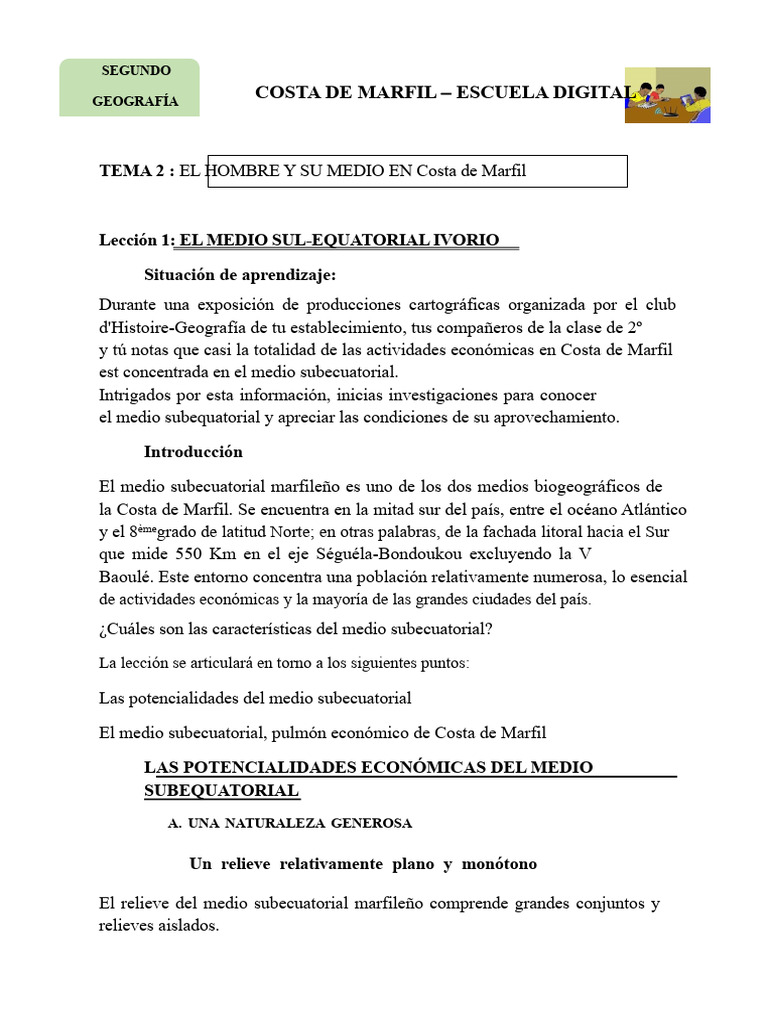 Medio Subecuatorial: Pulmón Económico de Costa | PDF | Suelo | Costa de ...