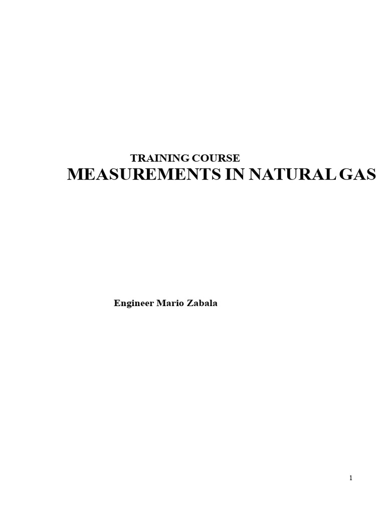 Natural Gas Measurement Training Course | PDF | Flow Measurement ...