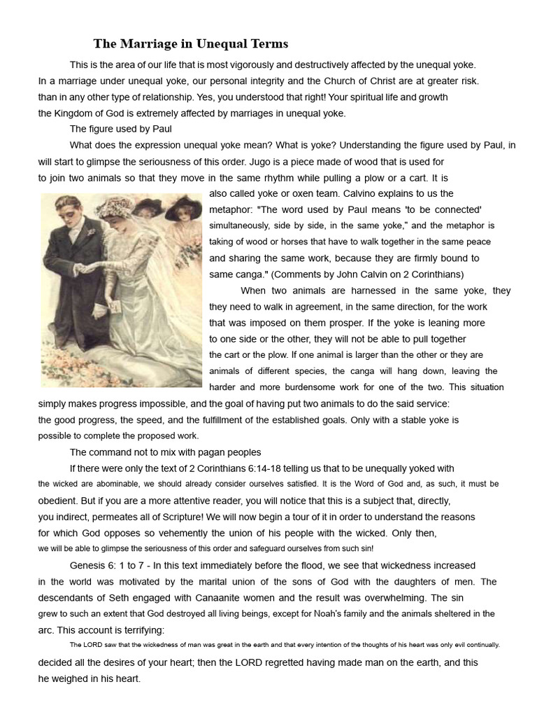 "The Marriage in Unequal Yoke" by Simone Quaresma | PDF | Jacob | Rebecca