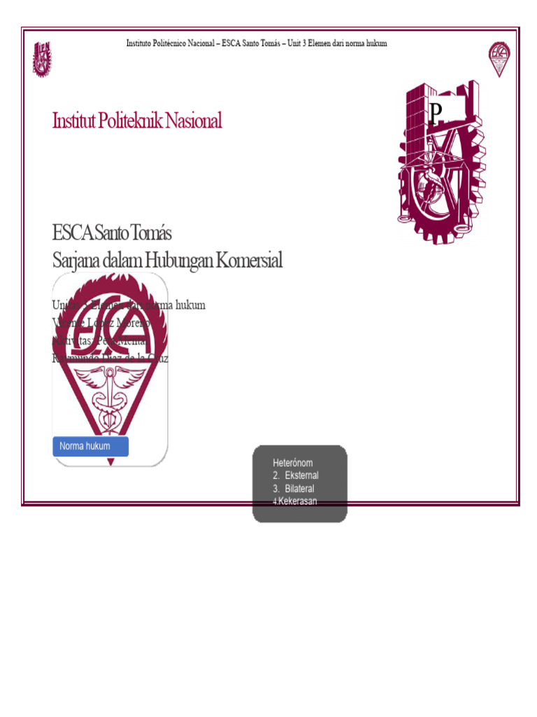 Elemen Norma Hukum dalam Hukum | PDF