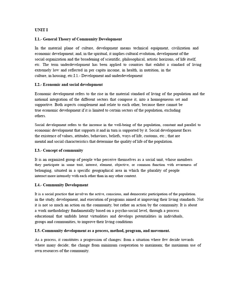 Theory of Community Development | PDF | Community | Evaluation