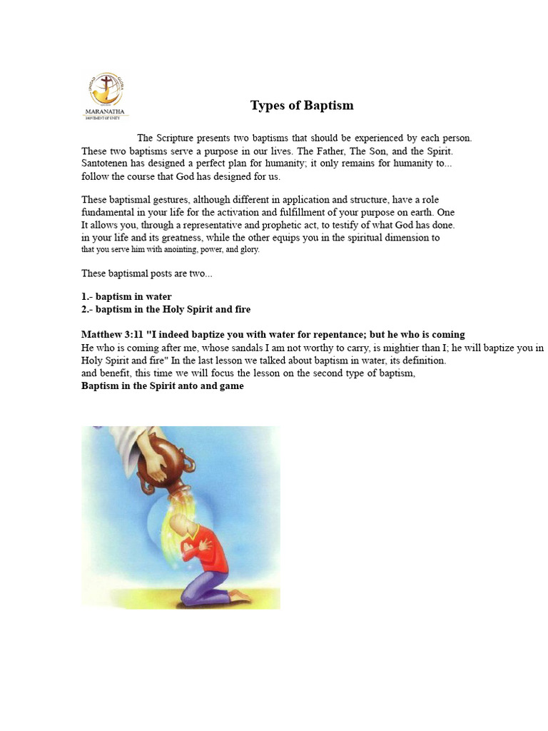 Understanding Water and Spirit Baptism | PDF | Baptism | Baptism With ...