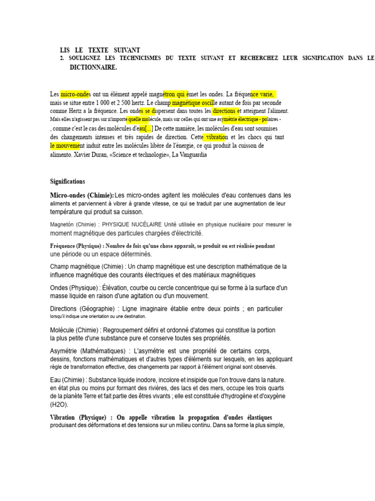 Terminologie scientifique et définitions | PDF | Champ magnétique ...